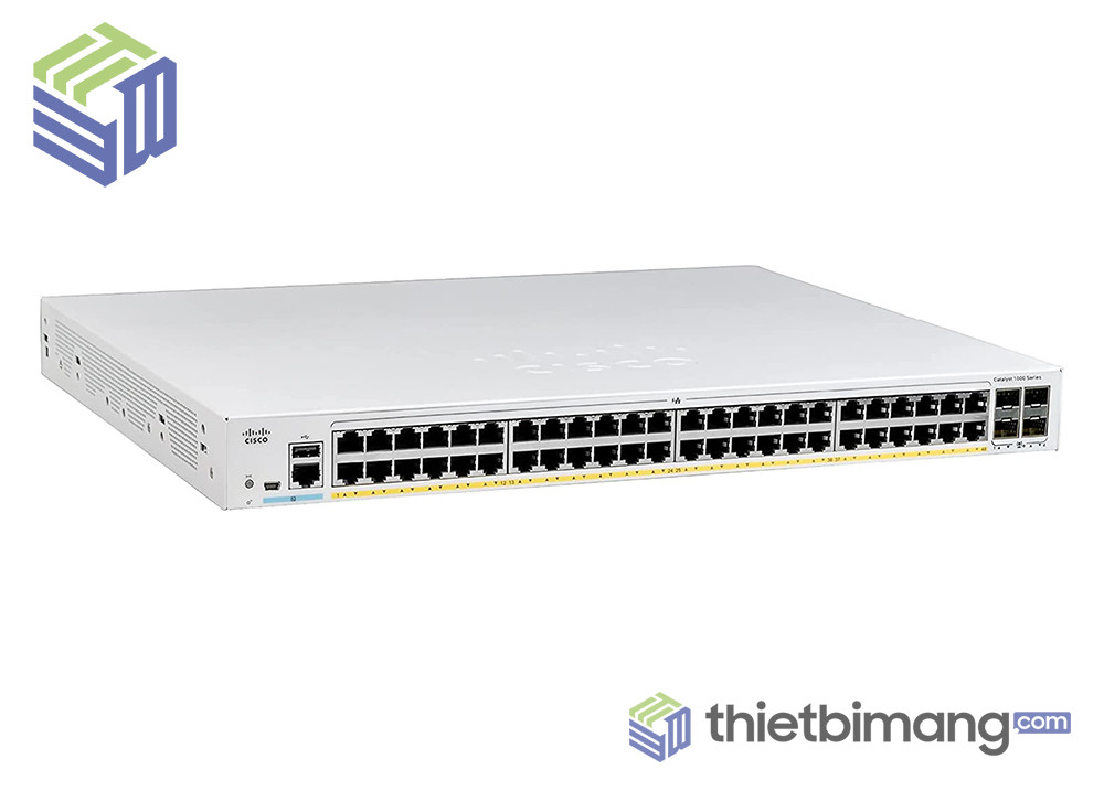 Cisco C1000FE-48P-4G-L Catalyst 1000 48 PoE FE, 2x1G SFP, 2x1G combo ...