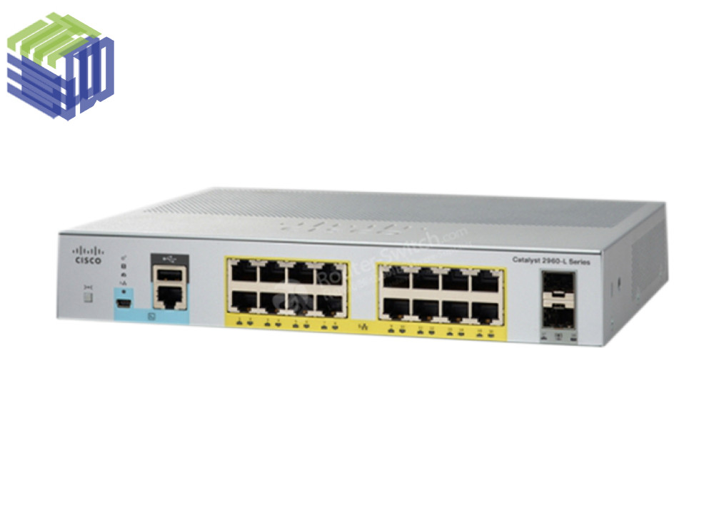 Switch Cisco WS-C2960L-16PS-LL 16 port GigE with PoE, 2 x 1G SFP, LAN Lite