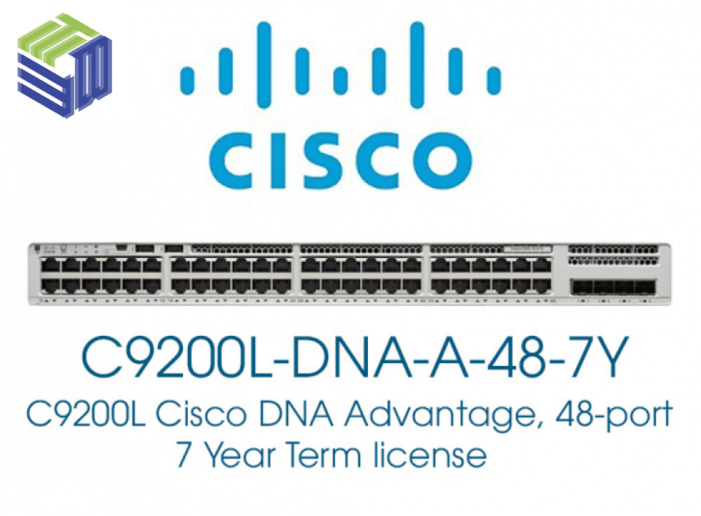Cisco C9200L-DNA-A-48-7Y, C9200L Cisco DNA Advantage, 48-port, 7 Year ...