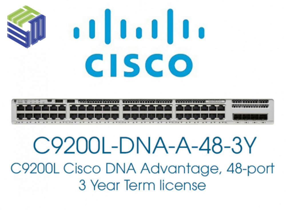 Cisco C9200L-DNA-A-48-3Y, C9200L Cisco DNA Advantage, 48-port, 3 Year ...