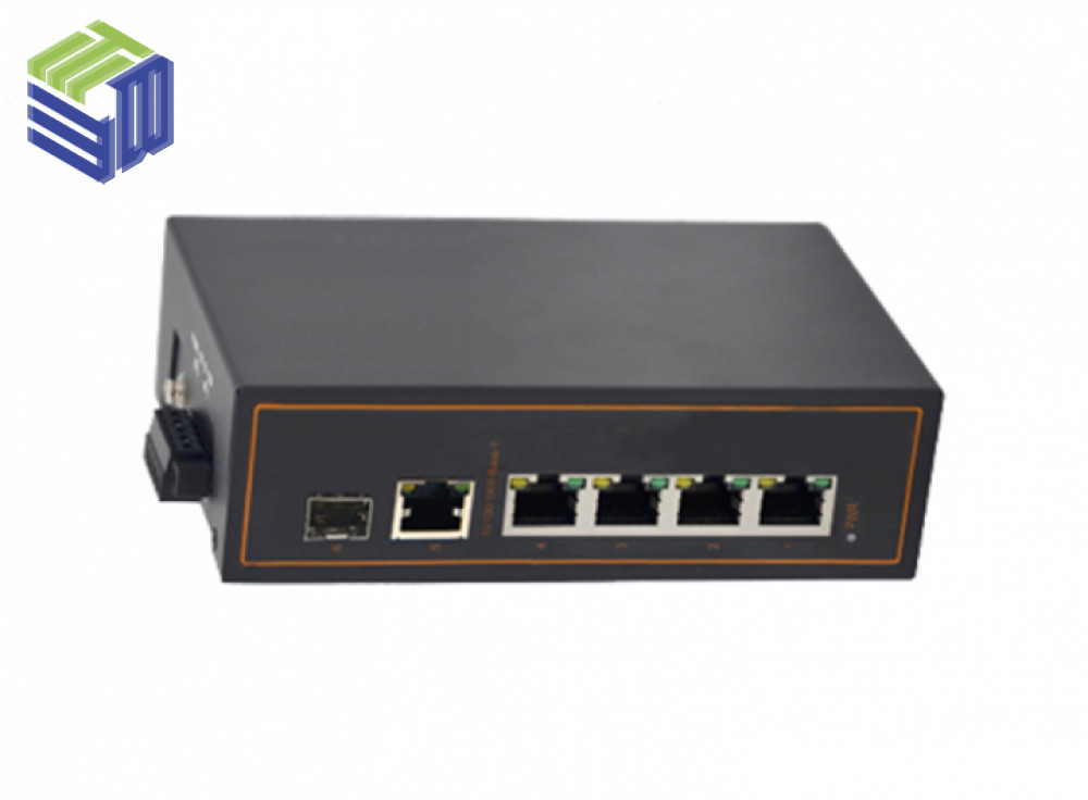 Switch công nghiệp 4 Ports 10/100/1000Mbps 1 RJ45 and 1 SFP Uplink