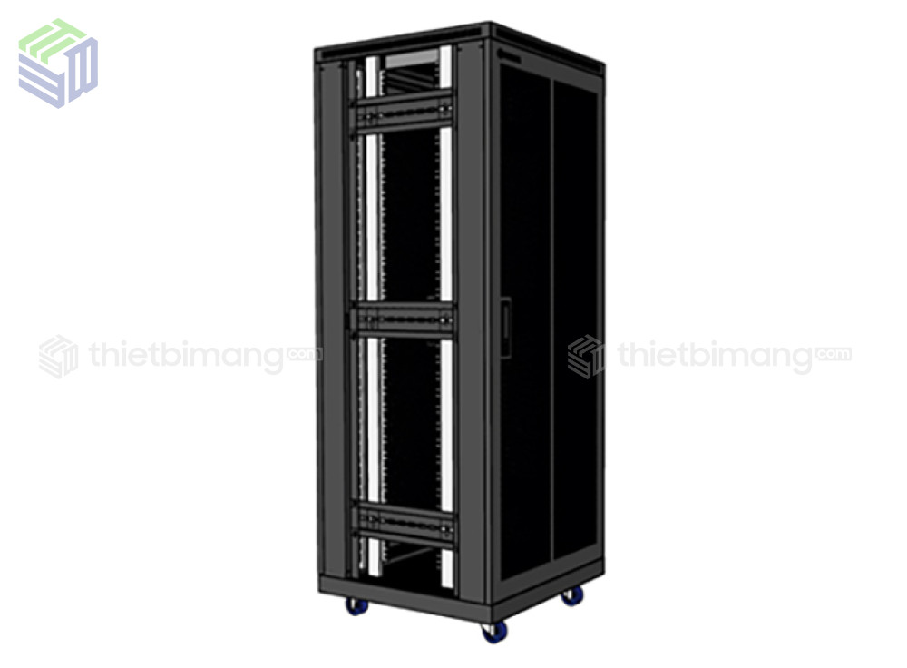 Tủ rack 32U sâu D600, 2 cửa lưới mẫu mới bền đẹp, giá tốt hãng UNIRACK