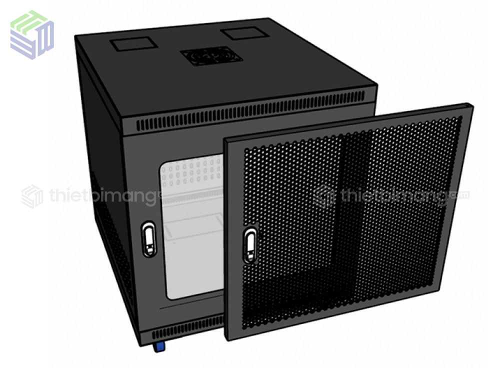 Kích thước tủ rack 12U D600 cửa lưới mẫu mới UNIRACK bền đẹp, giá tốt
