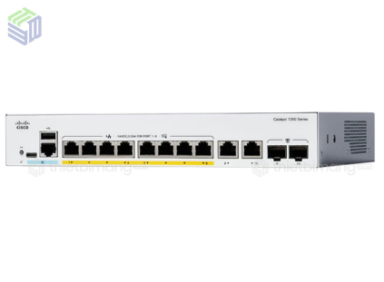 Switch Cisco C1200-8T-E-2G-EU, Network ports 8 x 1G, 2 x 1G RJ45/SFP