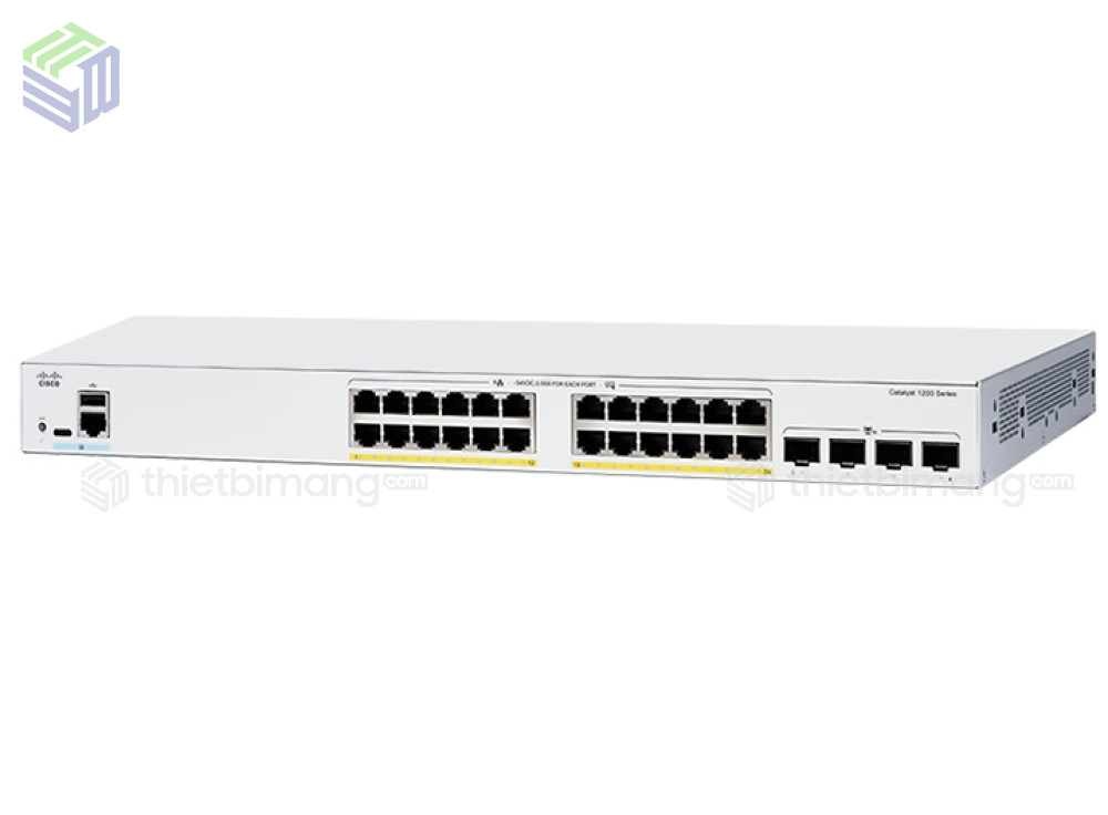 Cisco C1200-24T-4X-EU, Network ports 24 x 1G, 4 x 10G SFP+
